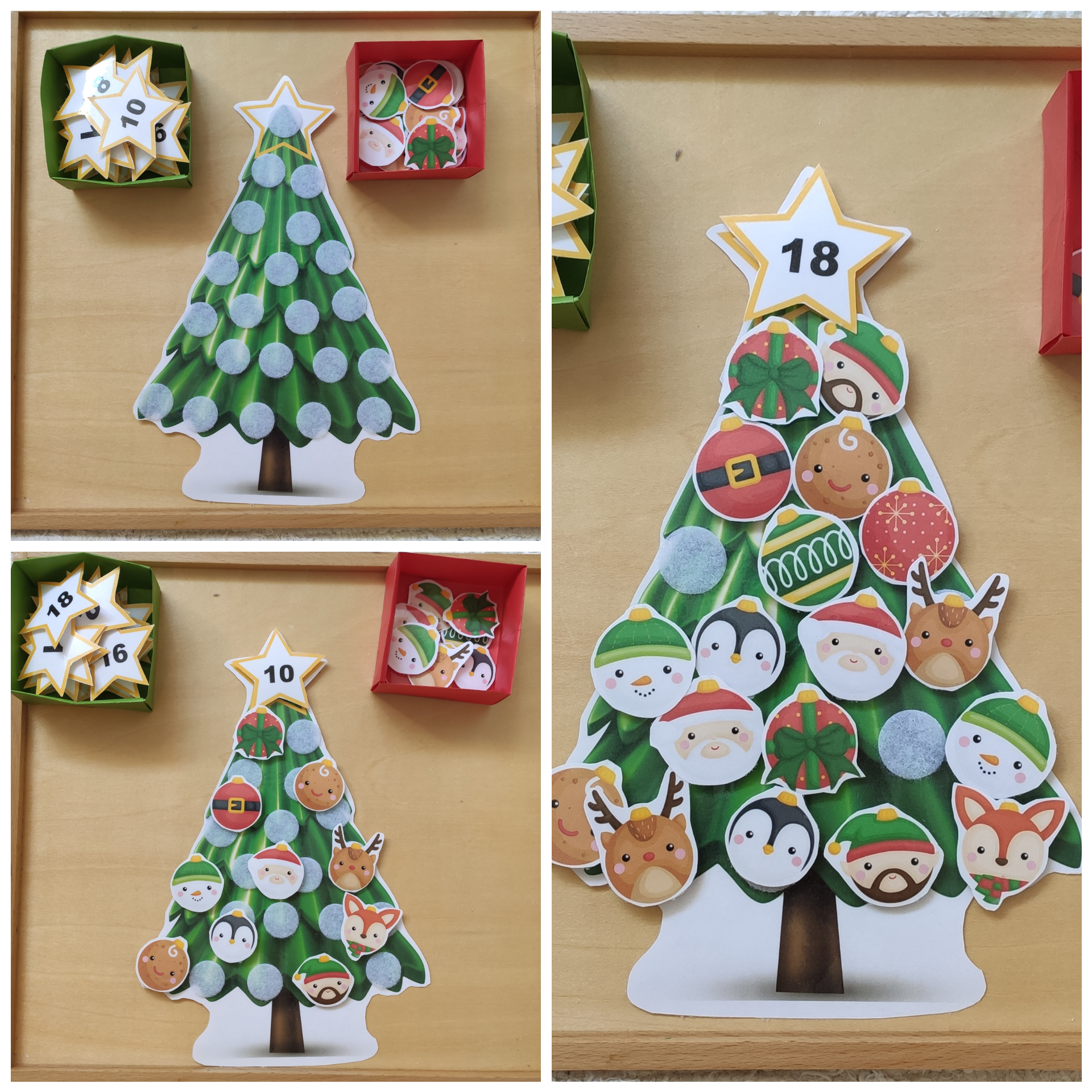 Conteo del 1 al 20: Árbol de navidad – MiMontessori